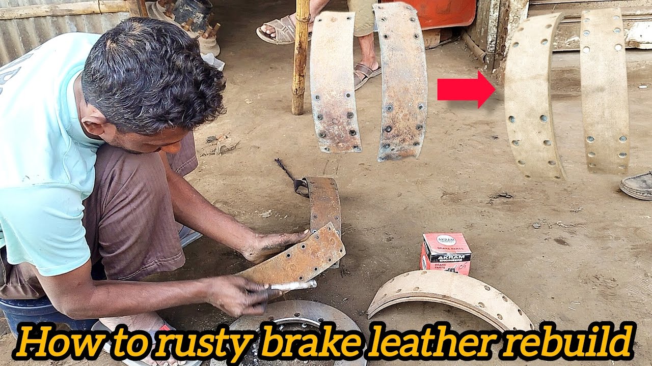 How to rusty brake leather rebuild || Brake shoe restoration. - YouTube