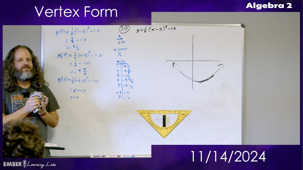 November 14, 2024 | Algebra 2 | Vertex Form of Quadratic Equations ...
