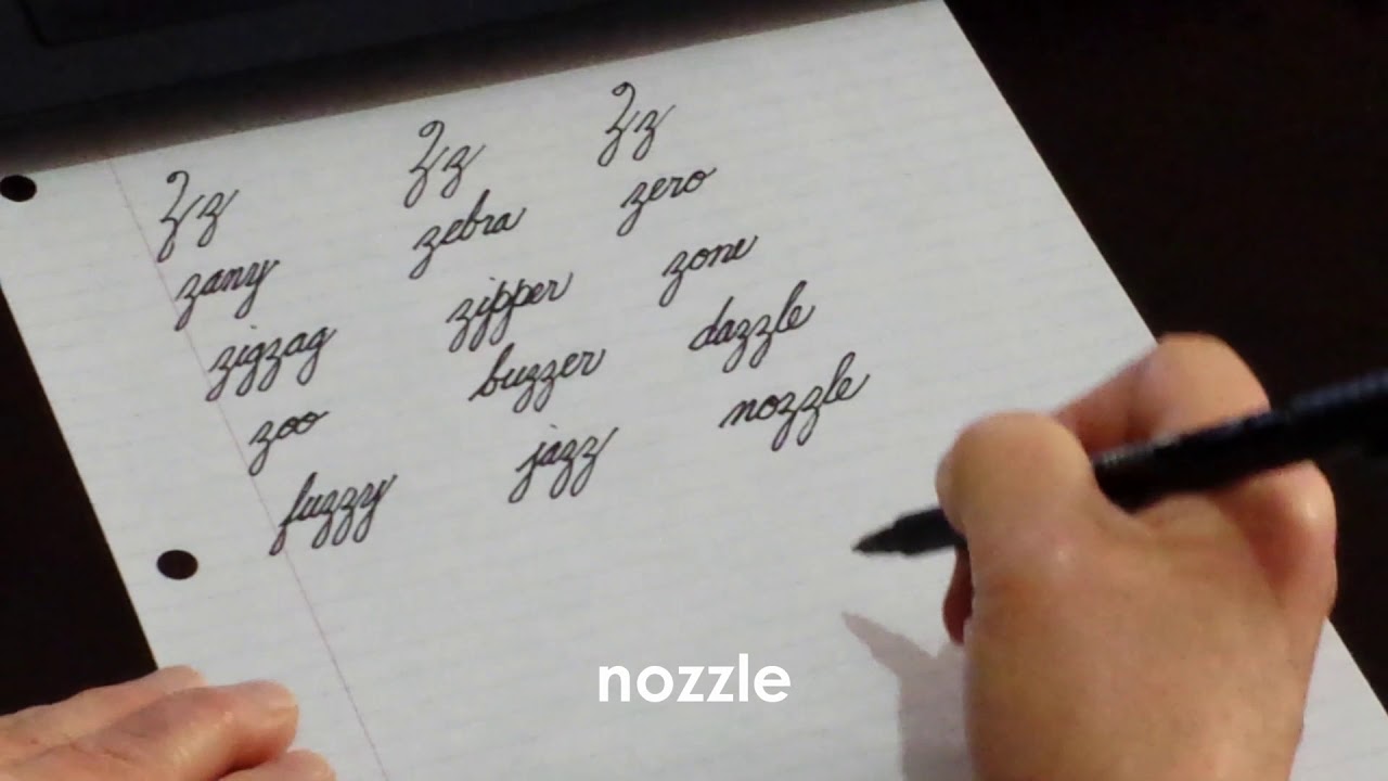 Cursive Writing Practice - Letter Z - YouTube