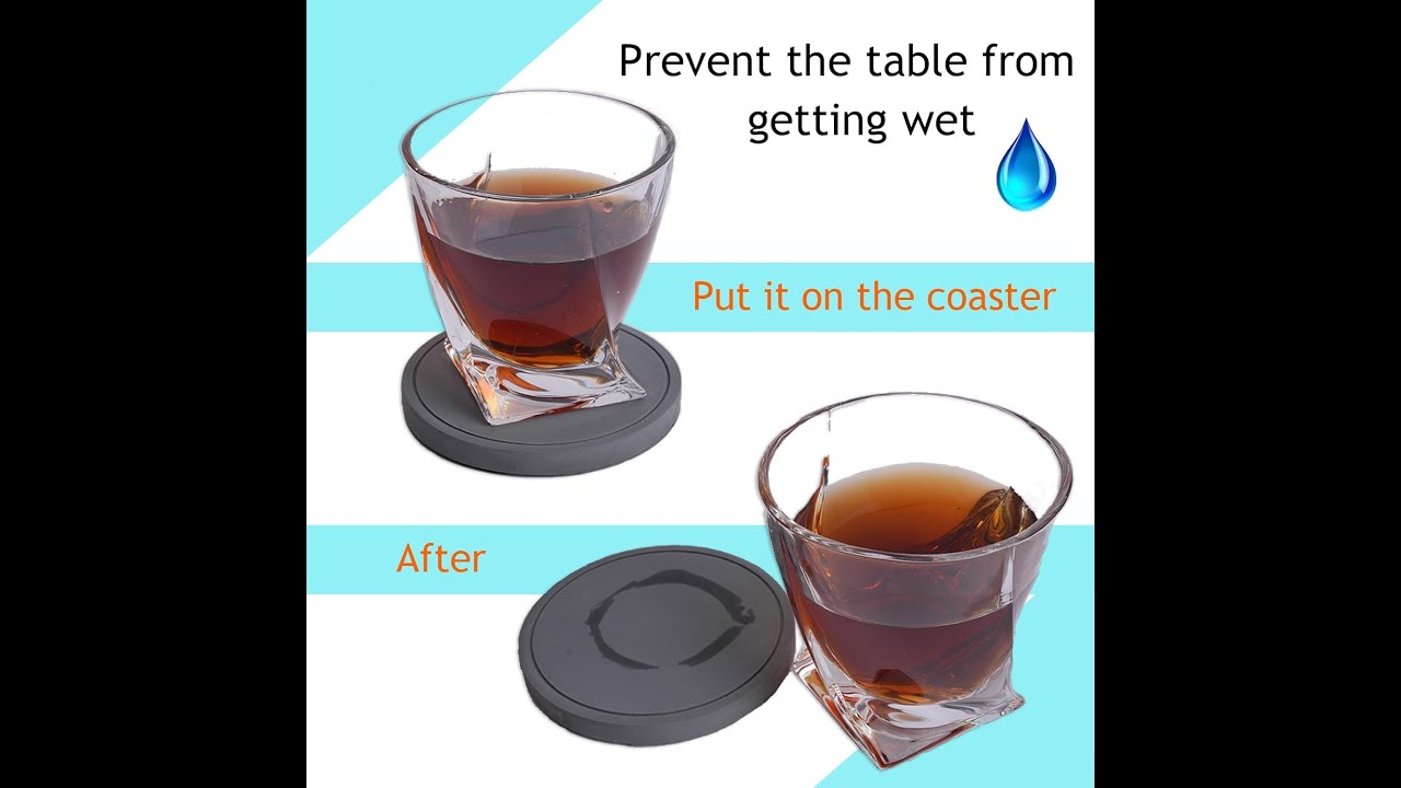 ABSORBENT COASTERS SET for DRINKS - Azhou - YouTube
