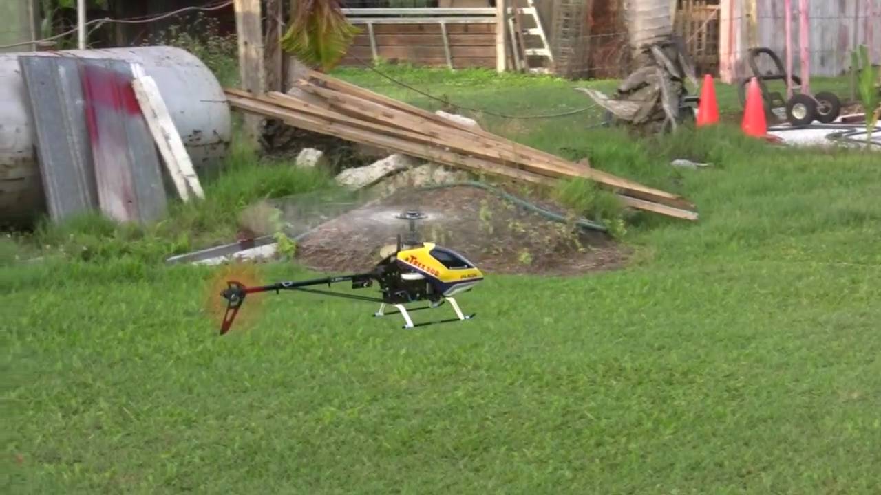 T-REX 500 FL-760 3G Flybarless Maiden Hover - YouTube