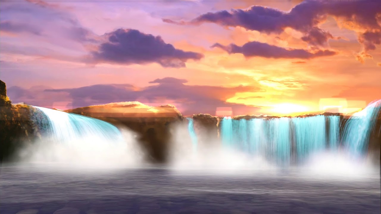 Beautiful waterfall scene - YouTube