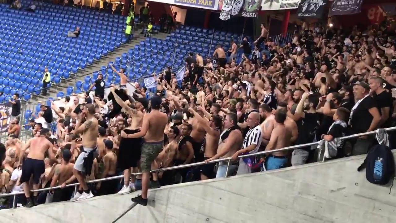 PAOK hooligans in Basel - YouTube