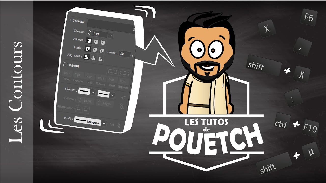 [TUTO FR] ILLUSTRATOR - Les contours - YouTube