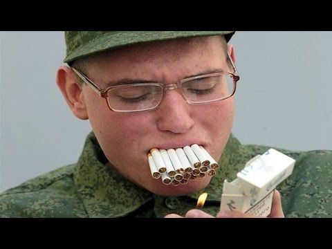 Russian Army Funny.  Smoking.  Crazy Russian Peoples