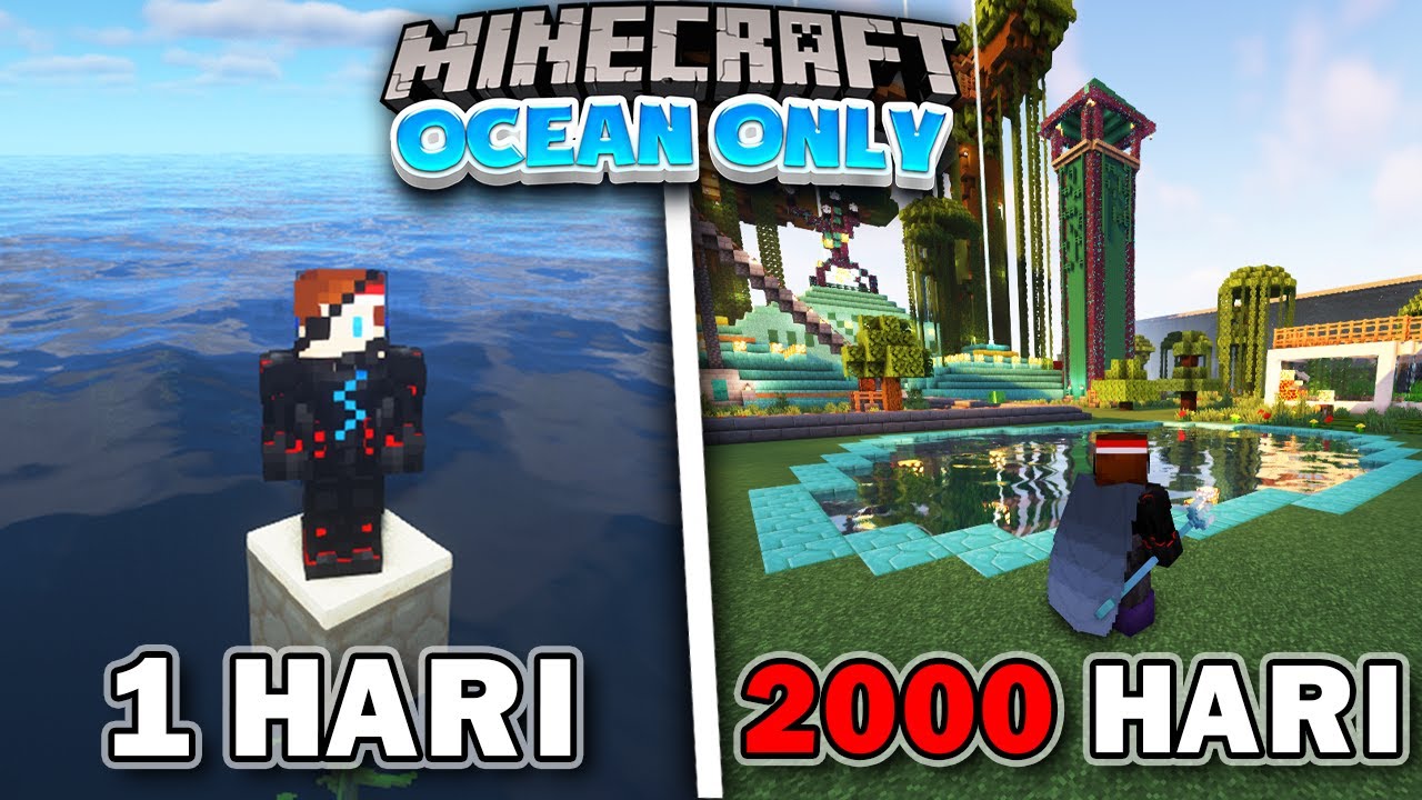 2000 Hari di Minecraft tapi Ocean Only ️ ️ - YouTube
