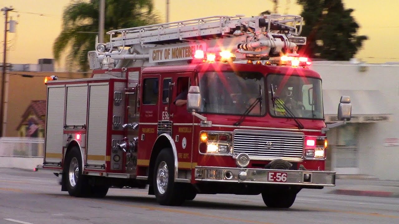 Montebello Fire Dept. Engine 56 Responding - YouTube