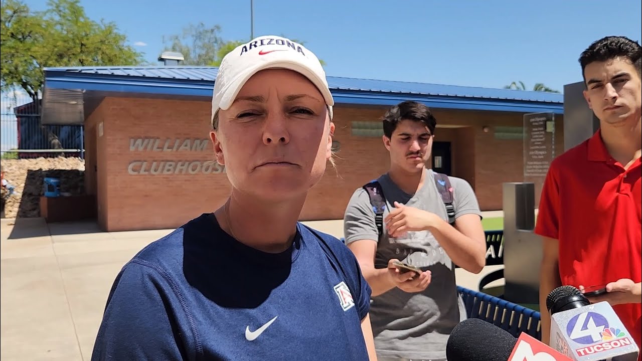 Arizona softball HC Caitlin Lowe press conference ahead of Fayetteville ...