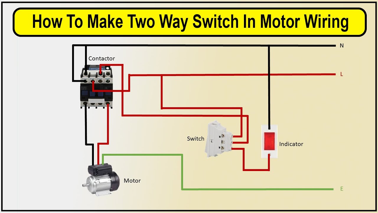 How To Make Two Way Switch single phase motor connection single phase ...