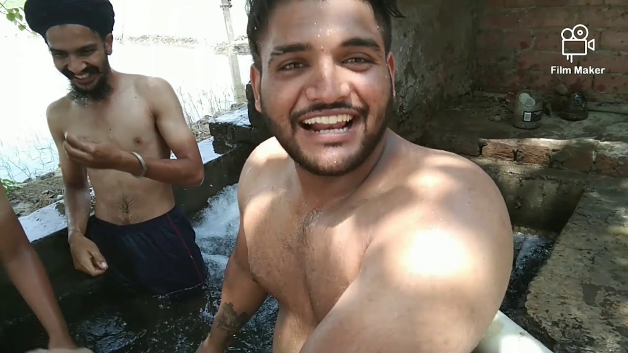 Fun shun at apni pind ali motor with friends and brothers - YouTube