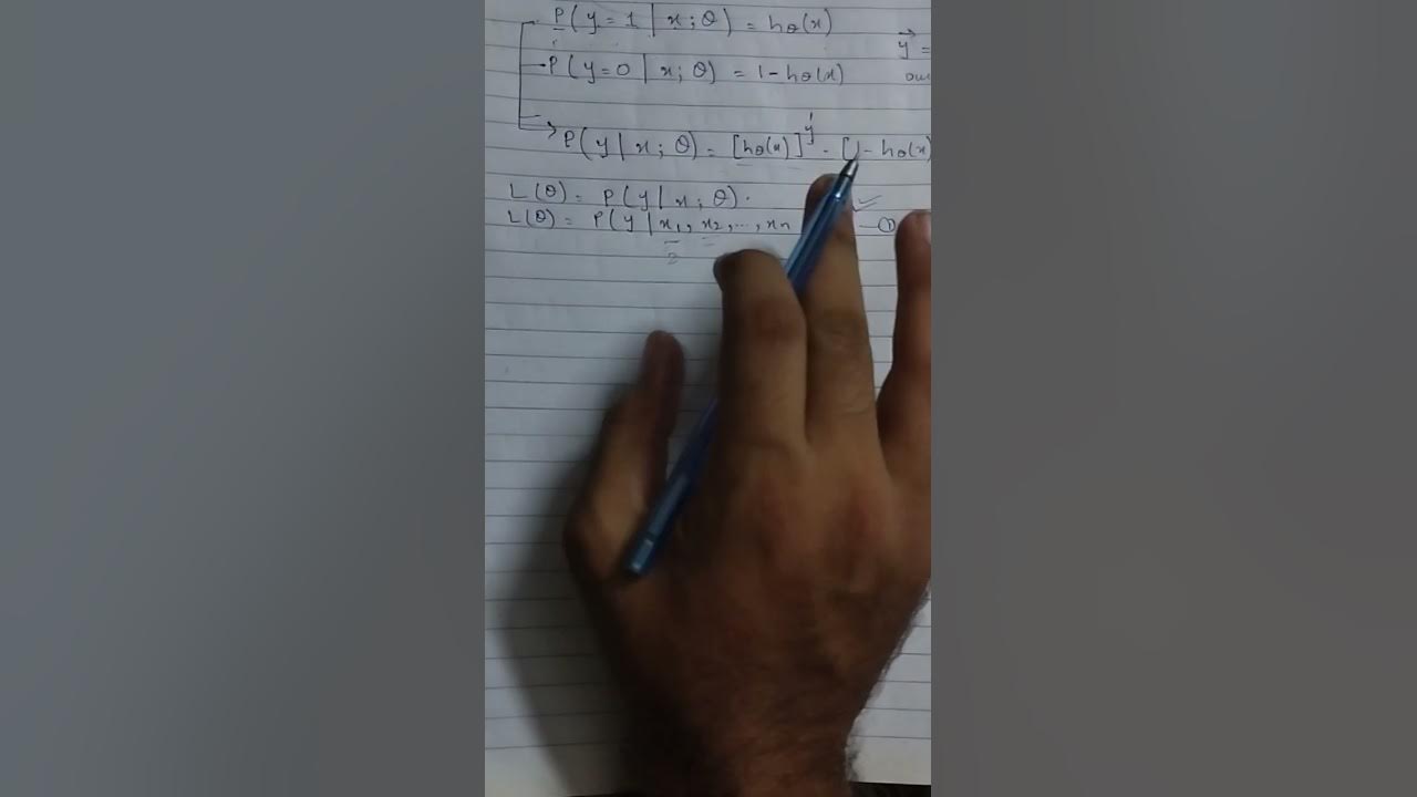 Machine Learning - Logistic Regression - Derivation of Cross Entropy Function - YouTube