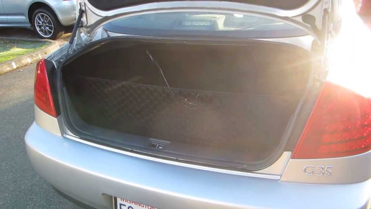 2004 Infiniti G35, Brilliant Silver Metallic - STOCK# 13777B - Trunk ...