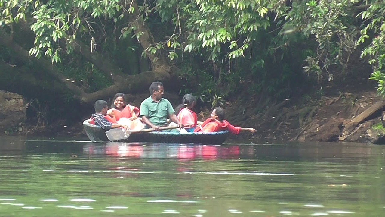 Coracle ride at Konni - YouTube