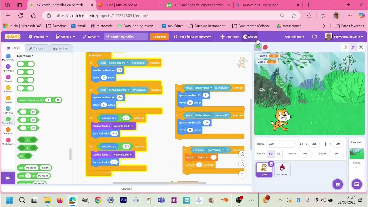 Cambia de fondo de un modo fluido programando con Scratch para hacer animaciones y juegos ...