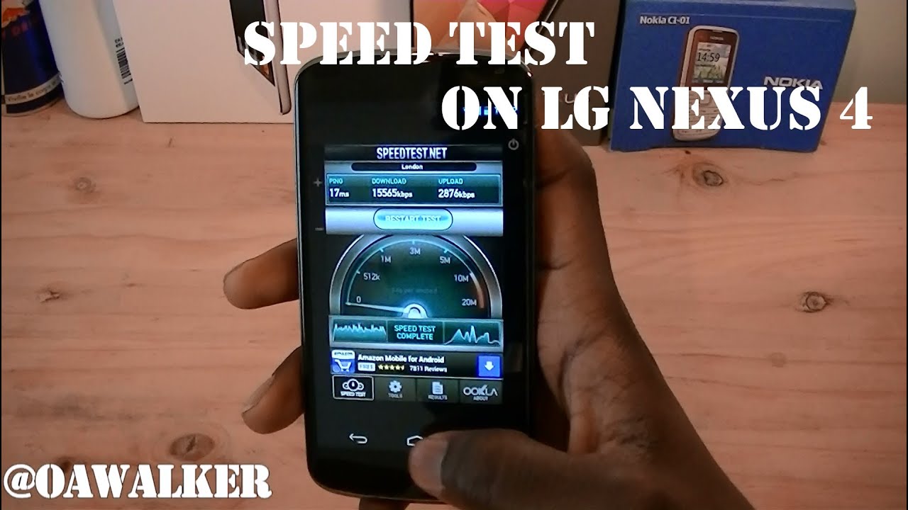 Speed test On LG Nexus 4 - YouTube