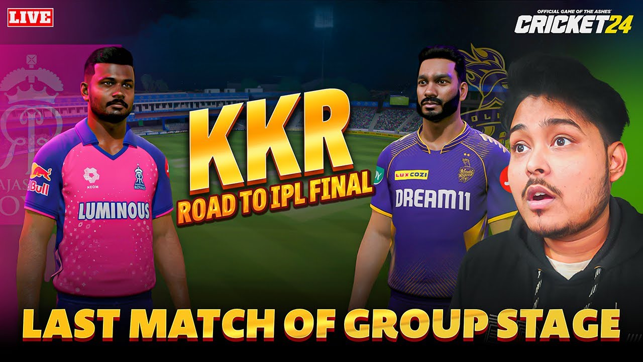 KKR Thriller!Last Match Of Group Stage IPL 2025 in Cricket 24 | Who ...