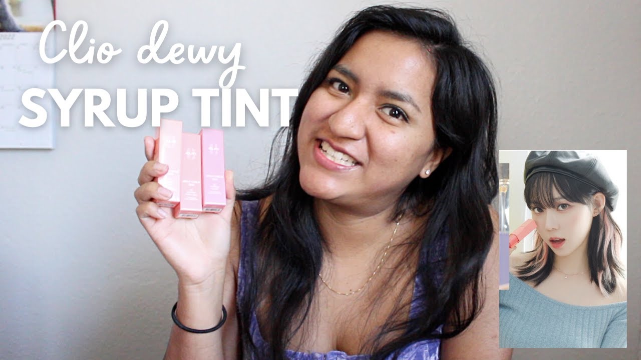 New Clio Dewy Syrup Lip Tint on Brown Skin Honest Review! Looks good on ...