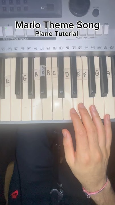 How to play Mario Theme Song - Easy Piano Tutorial - YouTube