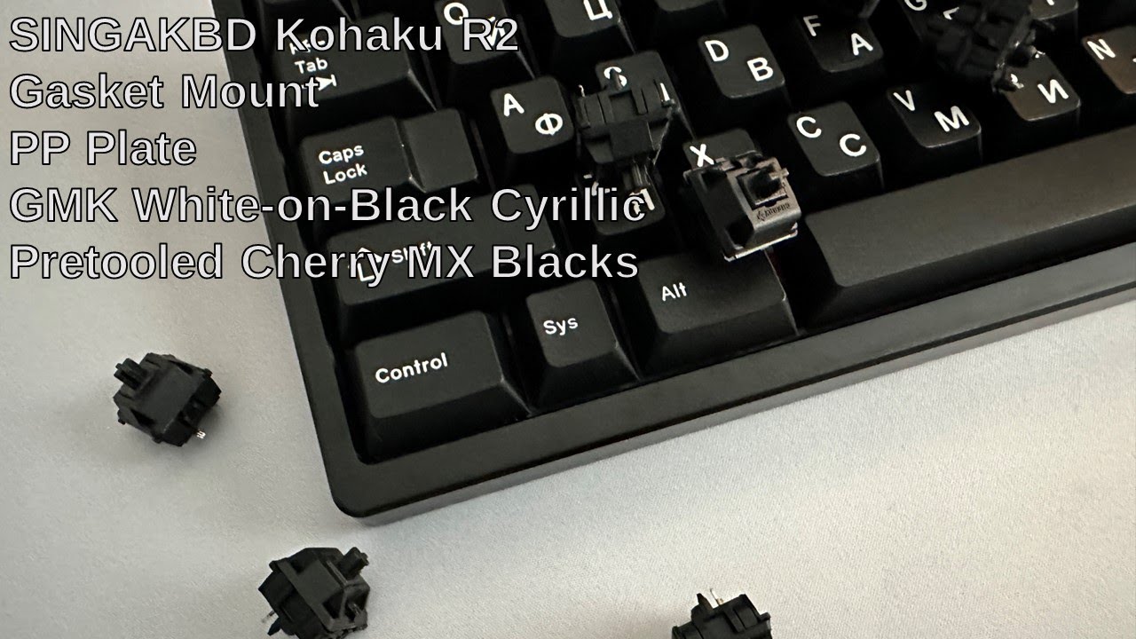 SINGAKBD Kohaku R2 | PP Plate | Pretooled Cherry MX Blacks | Sound Test ...