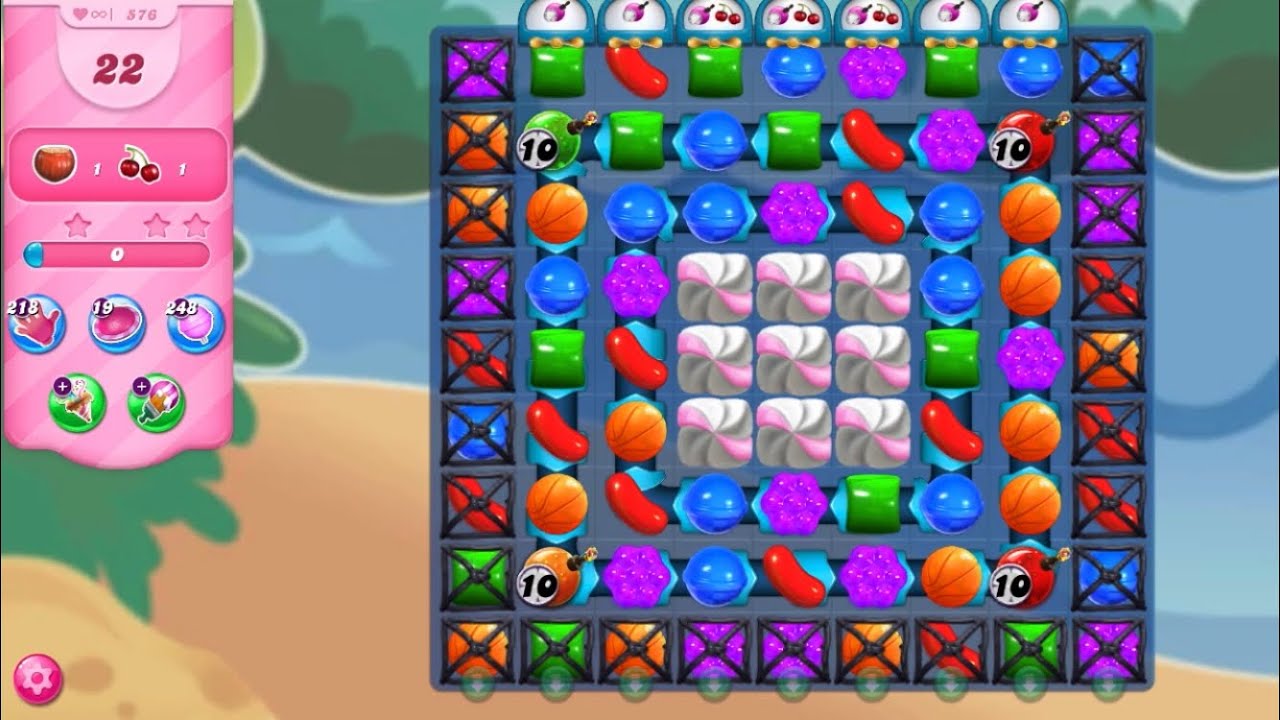 Candy Crush Saga Level 576 (NO BOOSTERS) - YouTube