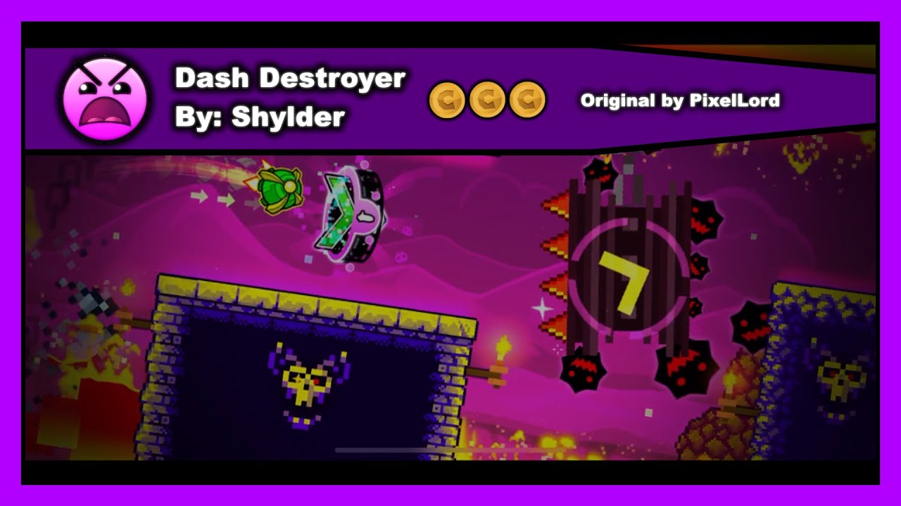 Geometry Dash - Dash Destroyer by Shylder All Coins 100% Complete ...