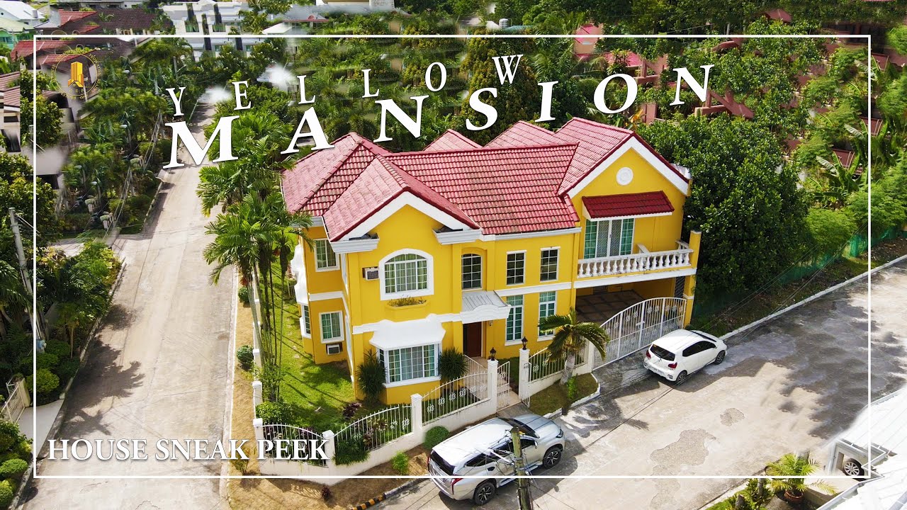Sneak Peek in this Yellow Mansion in Cebu City - YouTube