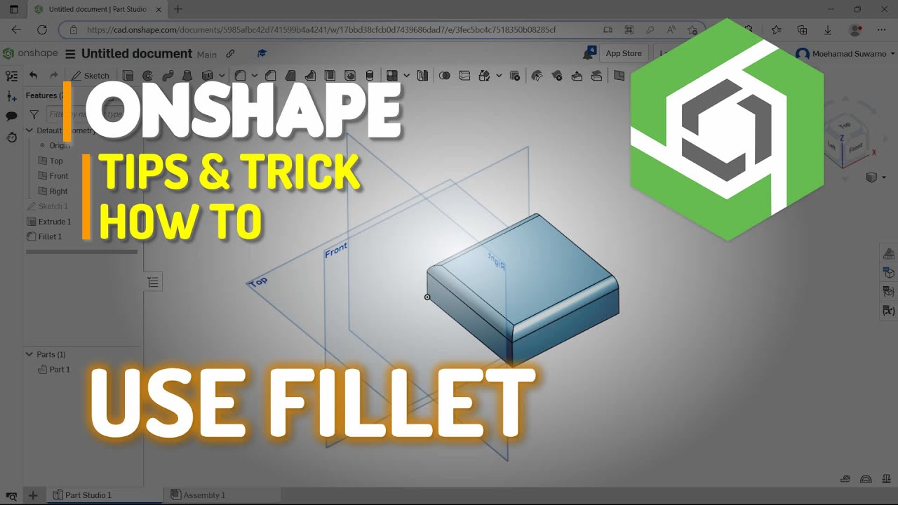 Onshape How To Fillet - YouTube