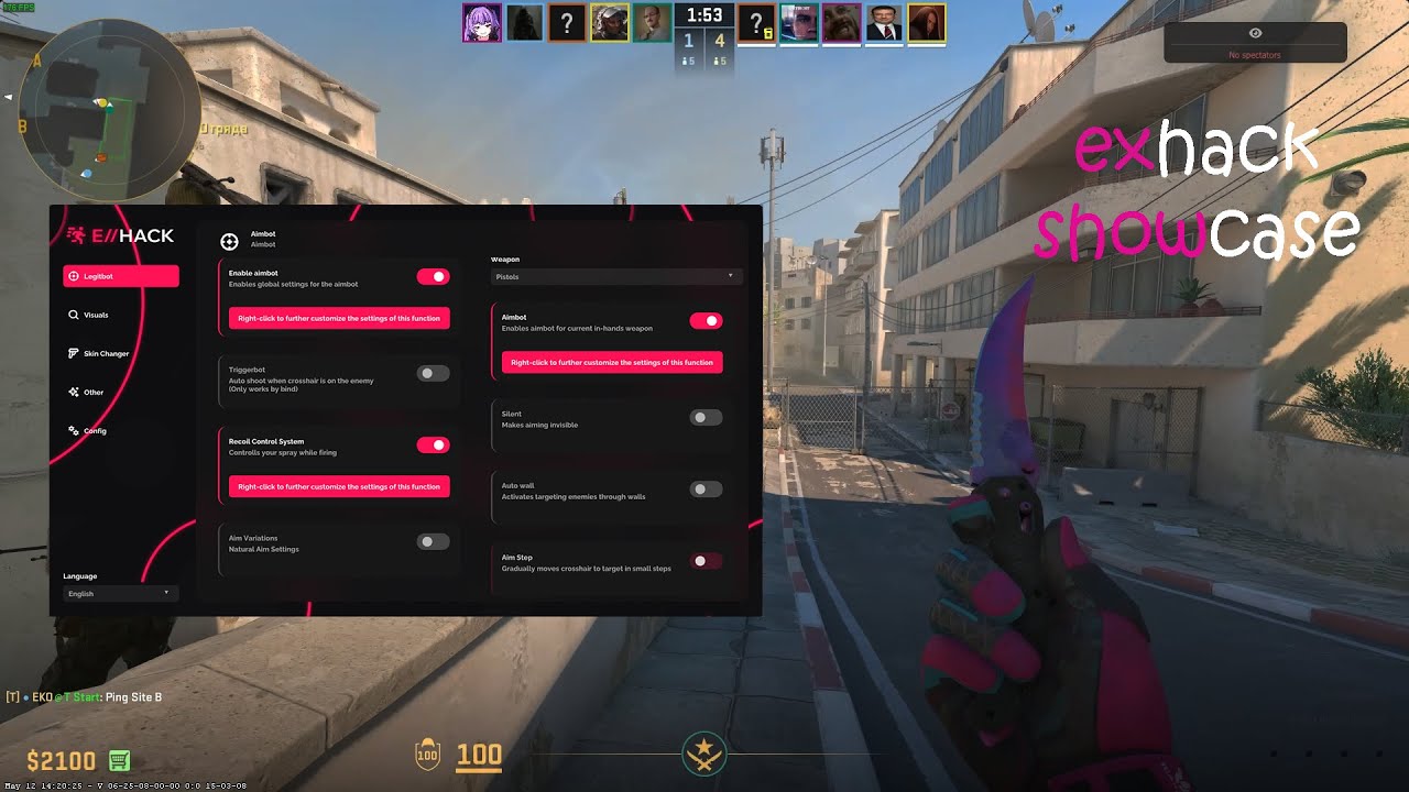 Using ExHack for the first time (free config) - YouTube