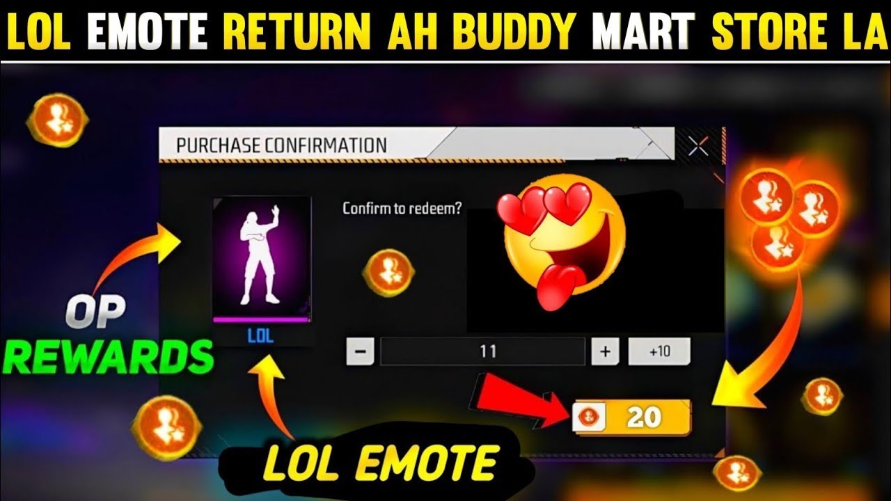 FREE FIRE LOL EMOTE RITURN 😍 - YouTube