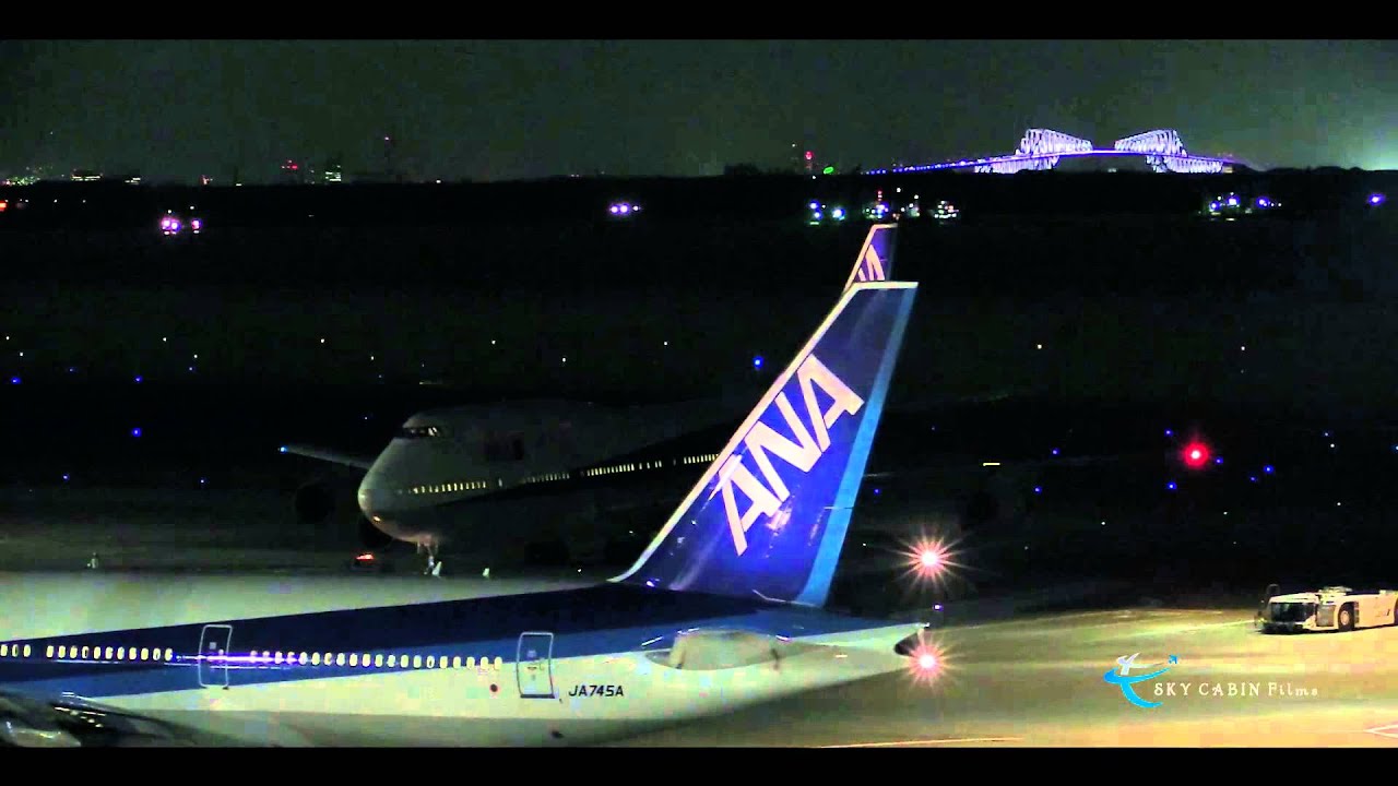 "Metropolitan night -ANA 747-" All Nippon Airways(ANA) Boeing747-400D ...