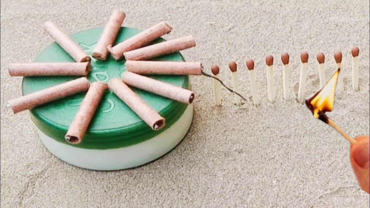 18 Firecrackers and matchsticks new Experiments | Easy Firecraker ...