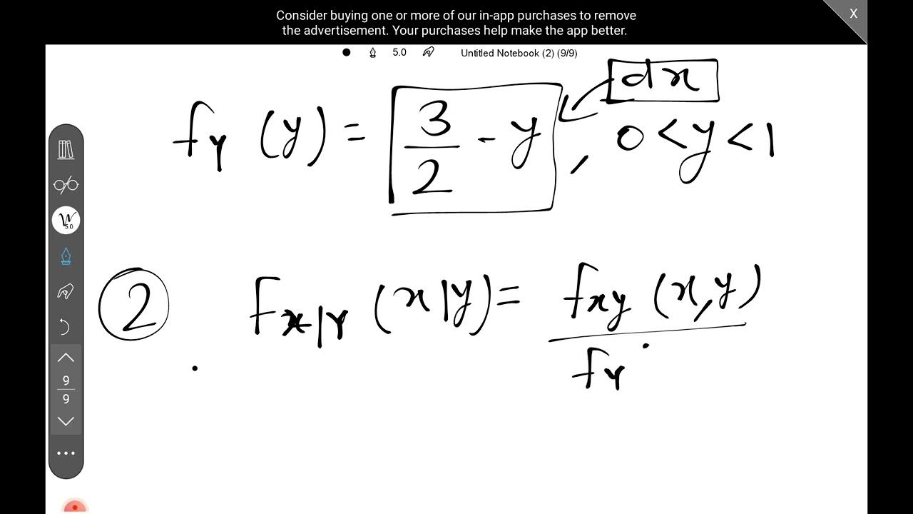 Marginal density function and conditional density function examples ...
