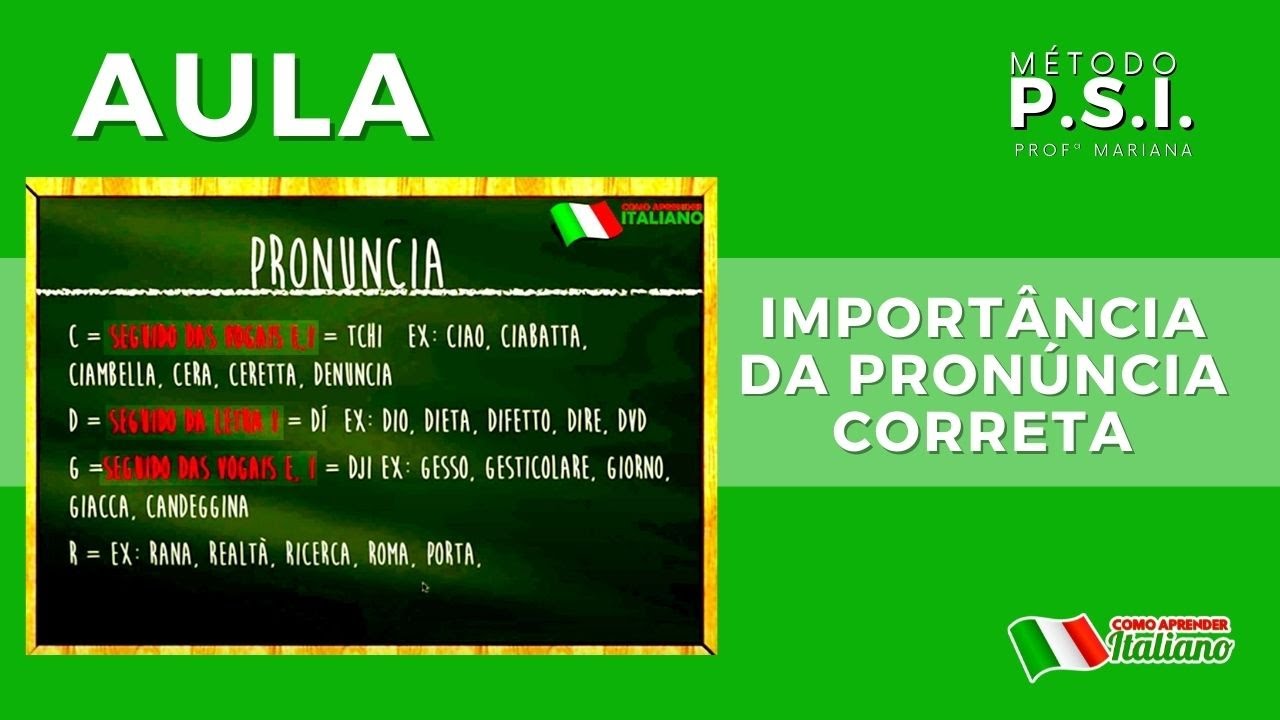 Aprender Italiano Online - É Muito Importante Saber a Pronuncia - YouTube