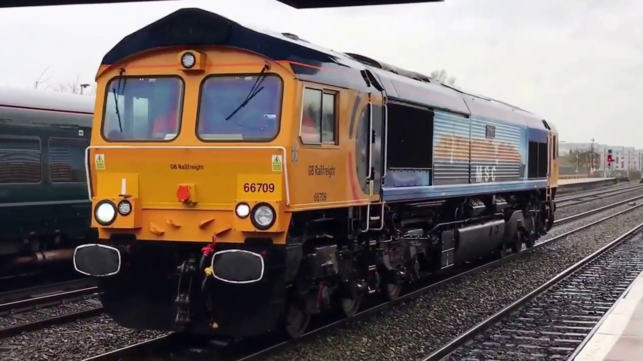 GBRf "MSC" Class 66709 passes Oxford *HD* - YouTube