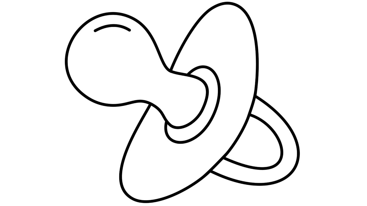 HOW TO DRAW A PACIFIER EASILY AND QUICKLY / DRAWING TRAINING - YouTube