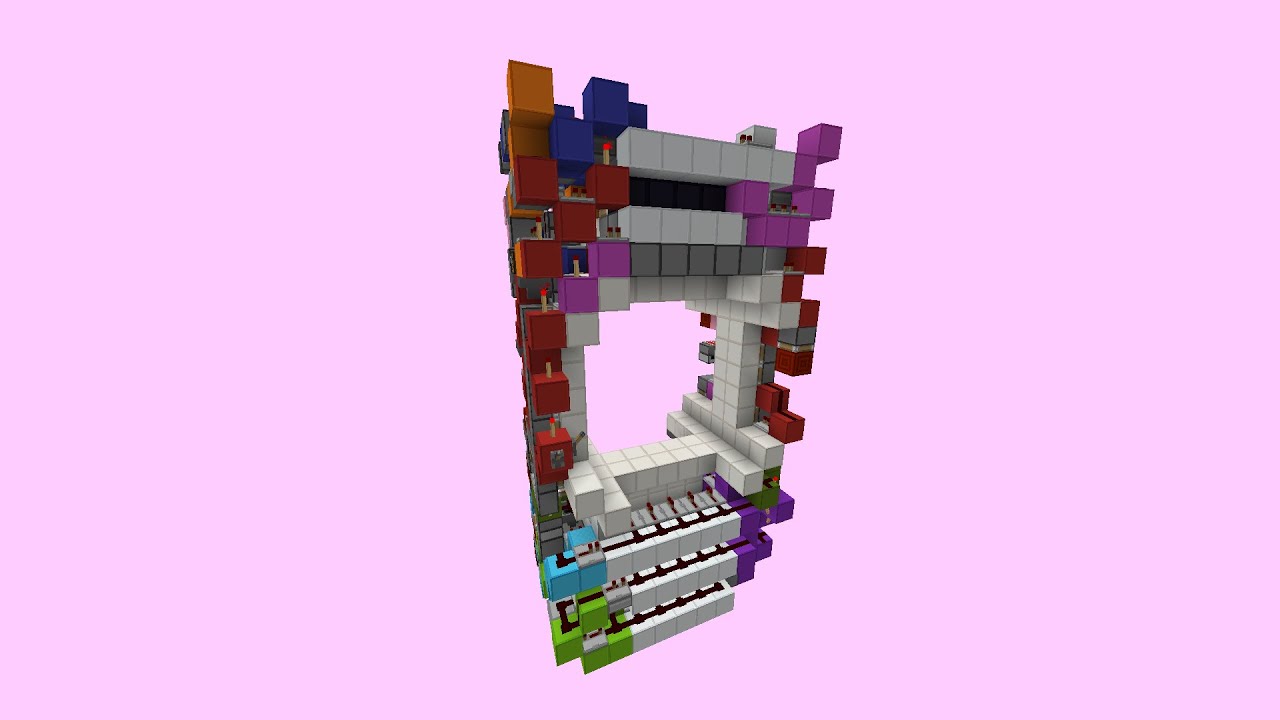 Very Small observerless 7x7 Piston Door (1540 blocks) Explanation ...