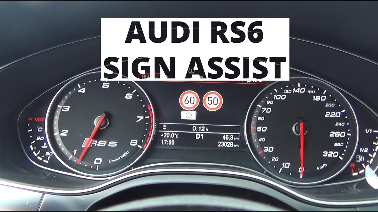 Audi RS6 Avant - działanie systemu Sign Assist - YouTube