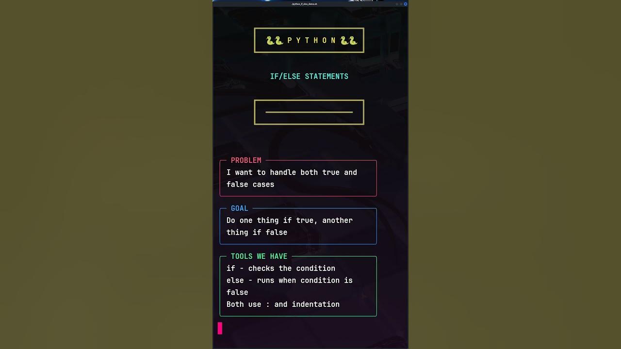Python if/else/elif Statements Explained - YouTube