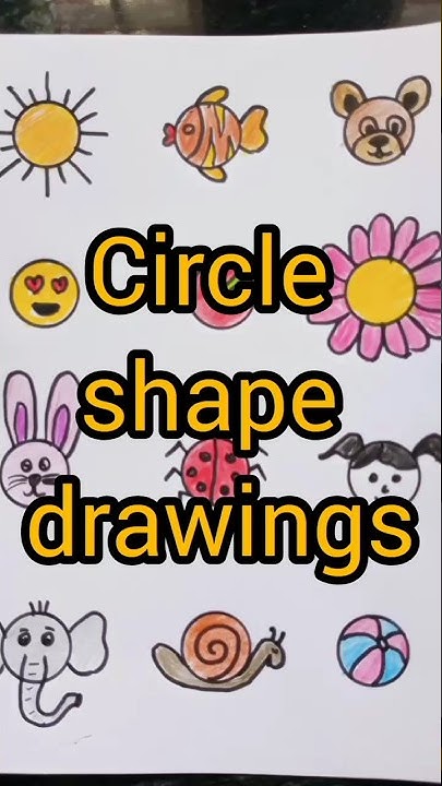 Circle shape drawing | How to draw using circles | How to draw simple ...