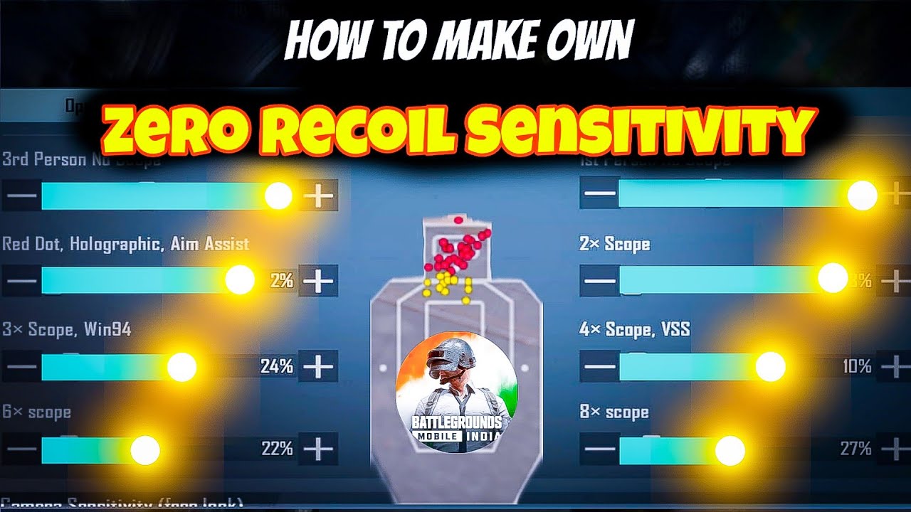 How to make own zero recoil sensitivity in BGMI | Zero recoil ...