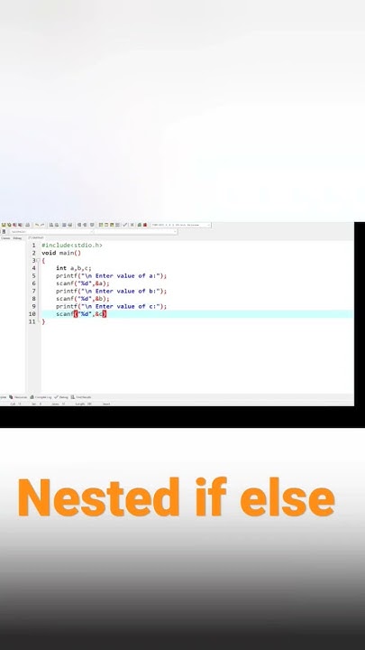 Nested If Else Statement In C Programmingfor Beginners Code Leoc Youtube