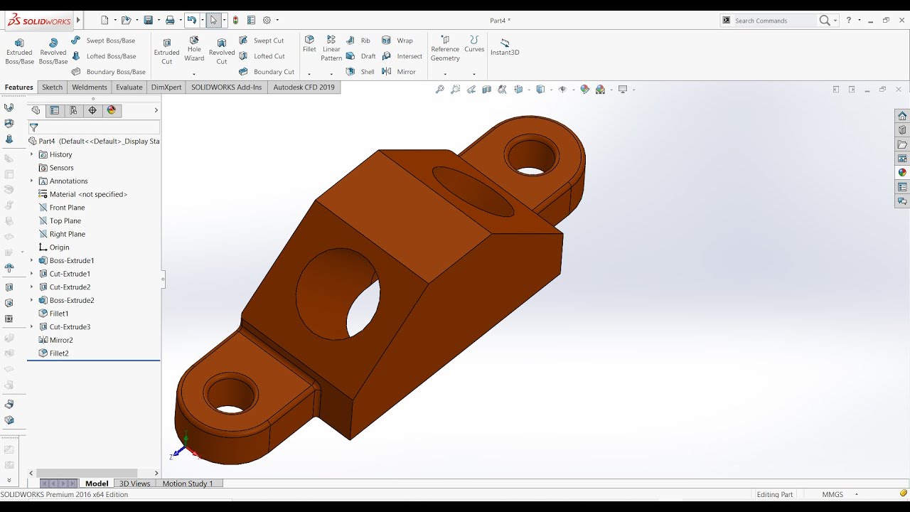 Advanced Part Modeling-02 | Solidworks Tutorial | Engineers Hub - YouTube