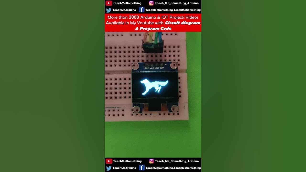 OLED Arduino UNO Animation SSD1306 OLED | 0.96 inch OLED | Teach Me Something - YouTube