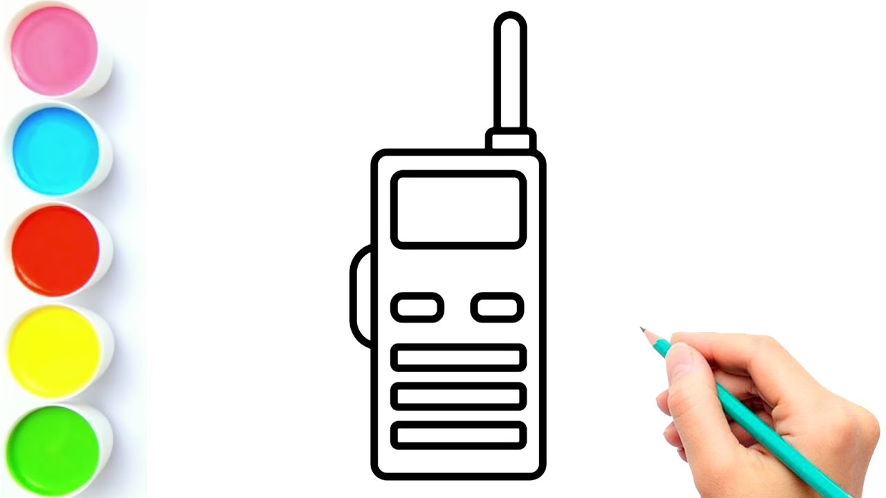 How to Draw Walkie Talkie | Drawing Walkie Talkie | Walkie Talkies ...