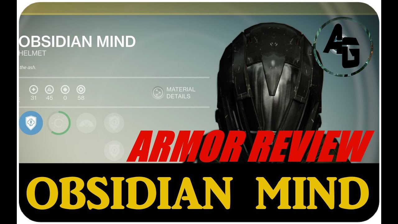 Destiny OBSIDIAN MIND Exotic Warlock Helmet BEST HELM for VOIDWALKERS ...