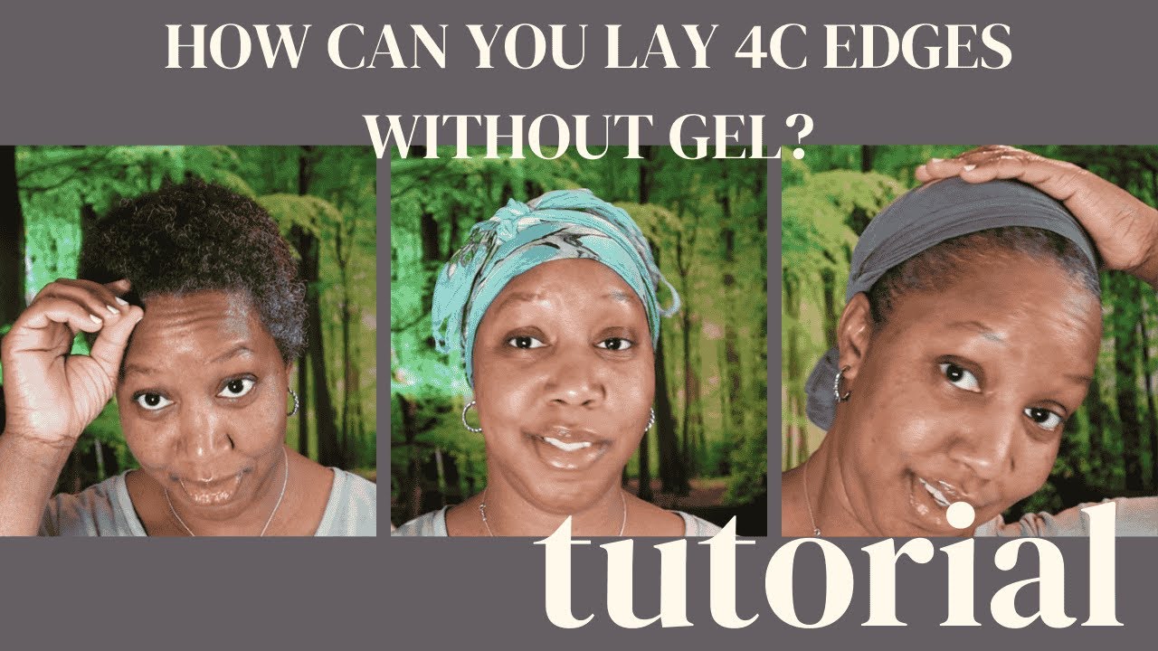 How can you slick down 4c edges without gel? #4chair #edgeslaid # ...