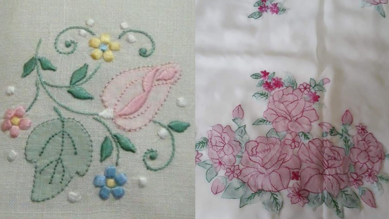 Most attractive Shadow work hand embroidery designs - YouTube