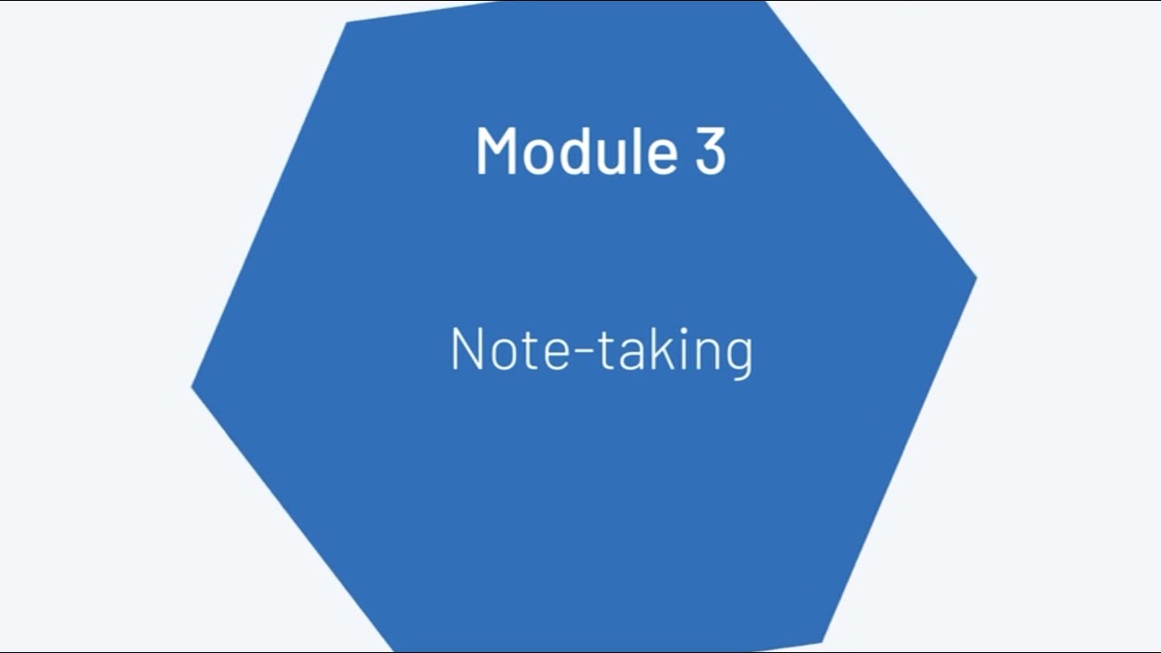 Module 3: Note-taking - YouTube
