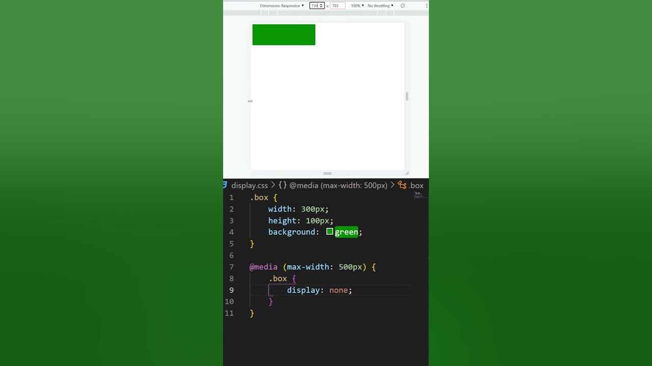 Muestra y oculta un objeto utilizado media query en CSS & HTML #shorts #css3 #html5 - YouTube