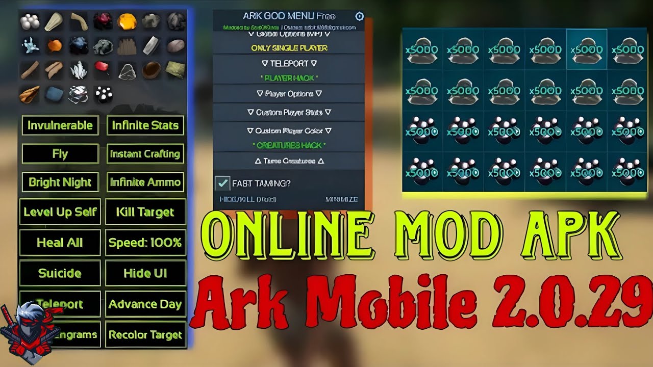 Ark Mobile Online Mod apk 2.0.29 || 10 + 14 Working God 🔥 Only Free 😳 ...